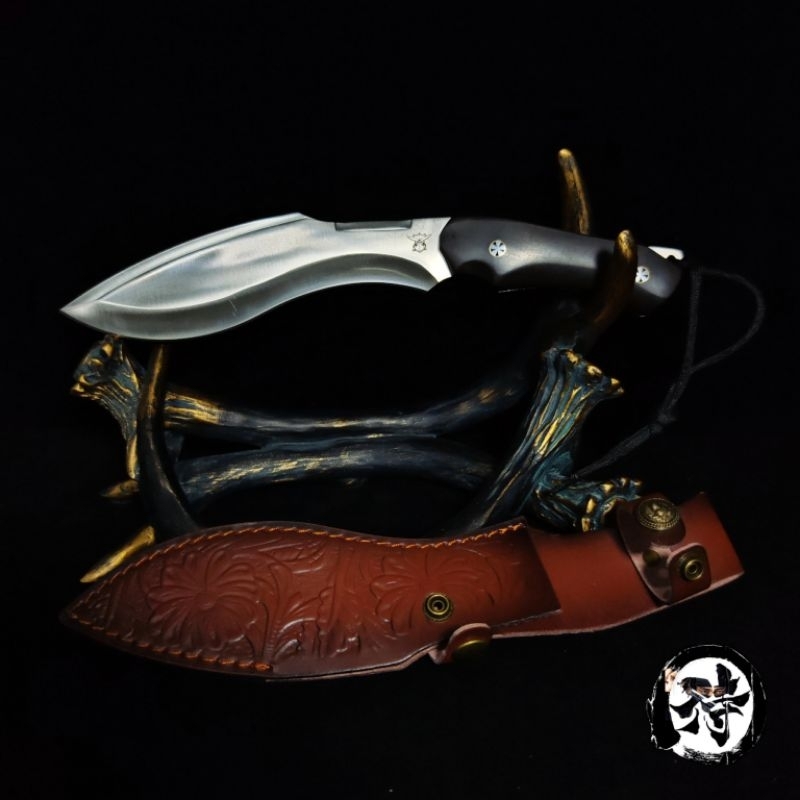 มีด เดินป่า เหล็ก DC53 ความแข็ง 60-62 HRC ด้ามจับไม้มะเกลือ ฝังโมเสส พร้อมซองหนัง | Shopee Thailand