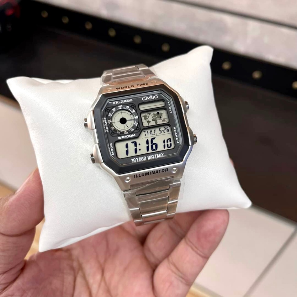 นาฬิกาข้อมือ CASIO รุ่น AE-1200WHD-1A แบต10ปี worldtime รับประกันศูนย์เซ็นทรัล cmg | Shopee Thailand