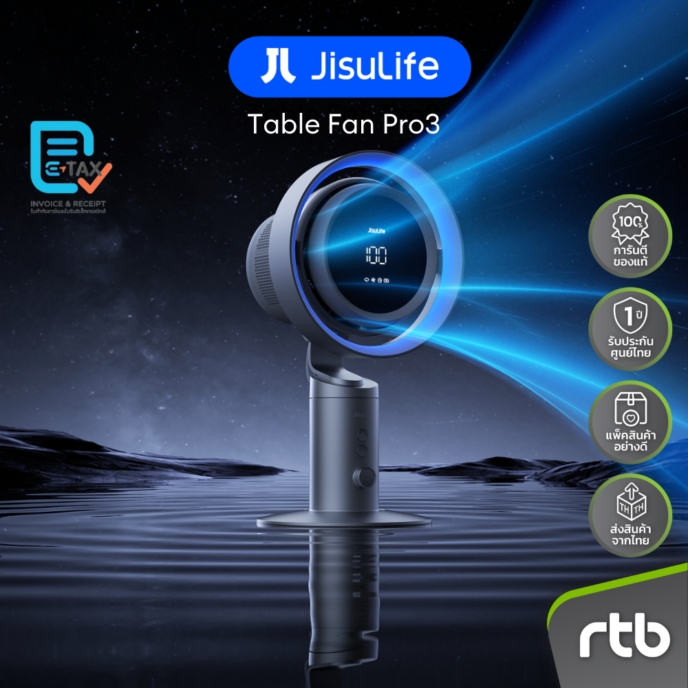 JisuLife Pro3 พัดลมตั้งโต๊ะ Table Fan พัดลมมีไส้กรอง by RTB | Shopee Thailand
