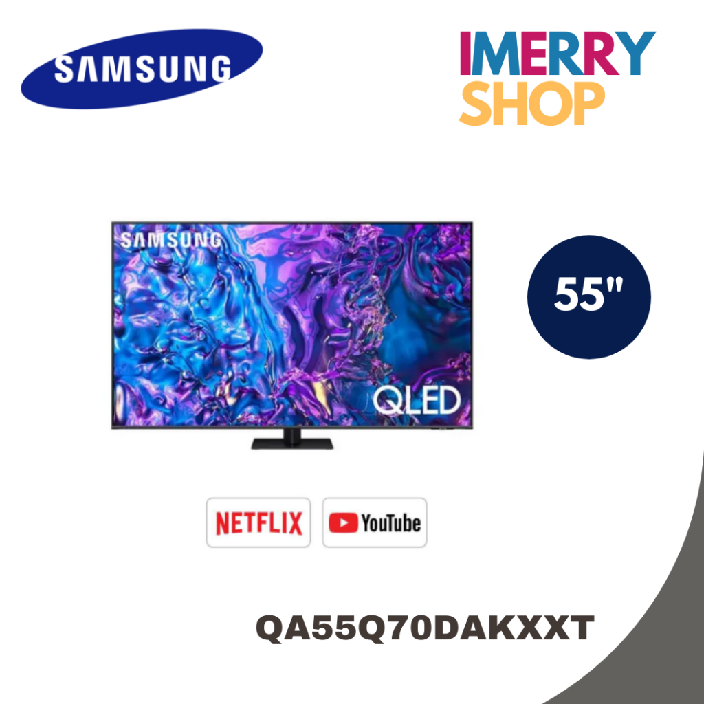 SAMSUNG ทีวี 55Q70D สมาร์ททีวี 4K UHD QLED ขนาด 55 นิ้ว รุ่น QA55Q70DAKXXT ปี 2024 | Shopee Thailand