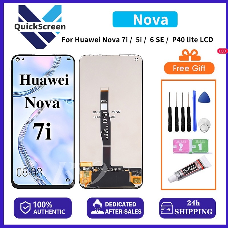 หน้าจอ LCD ต้นฉบับสำหรับ Huawei Nova 7i /Nova 5i /Nova 6 SE /P40 lite/Nova 9 SE/Nova Y61/nova 5T ...