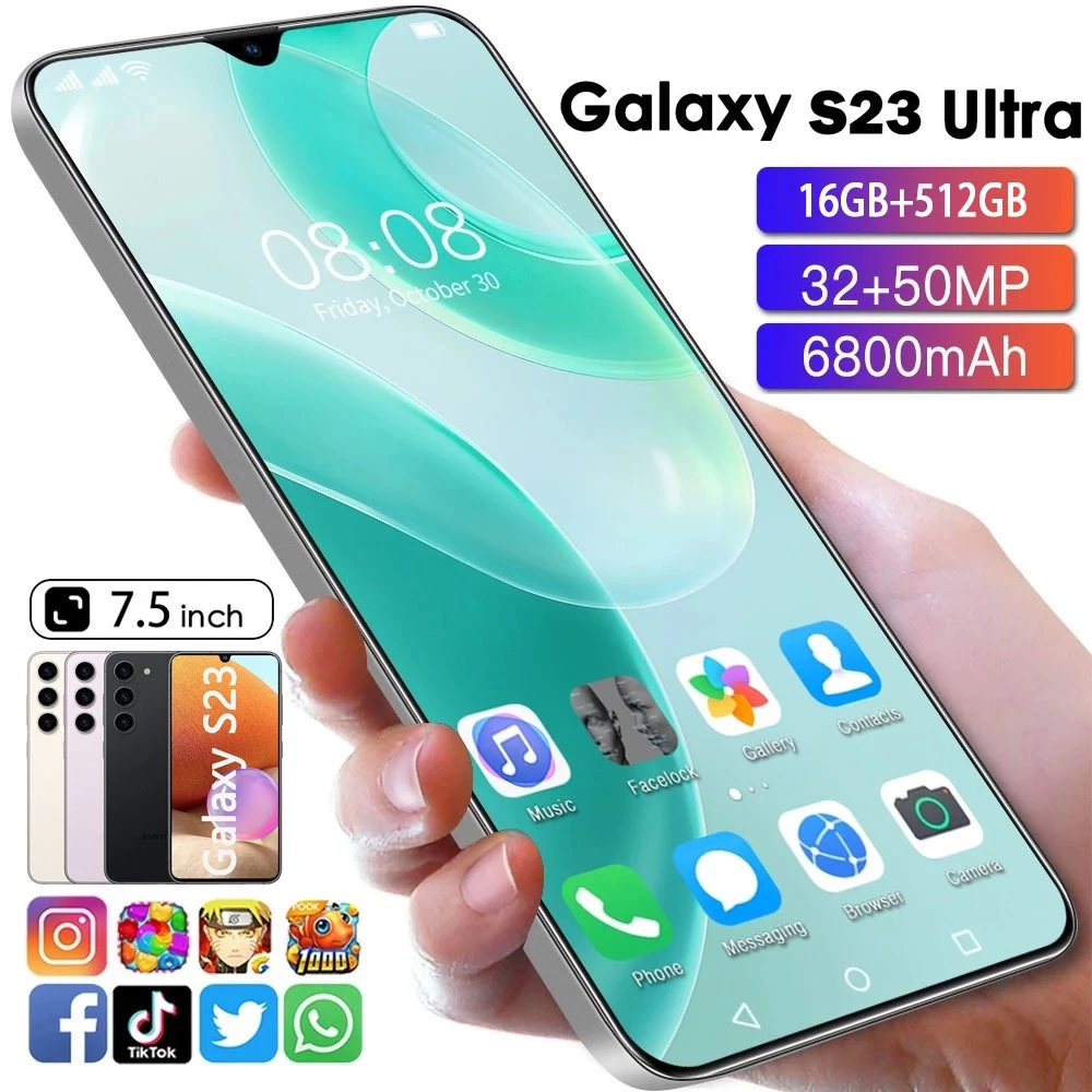 ซัมซุง Galaxy S23 Ultra เดิม 5G กฎหมายโทรศัพท์มือถือ 16GB + 512GB Android13 สมาร์ทโฟน HD จอ COD ...