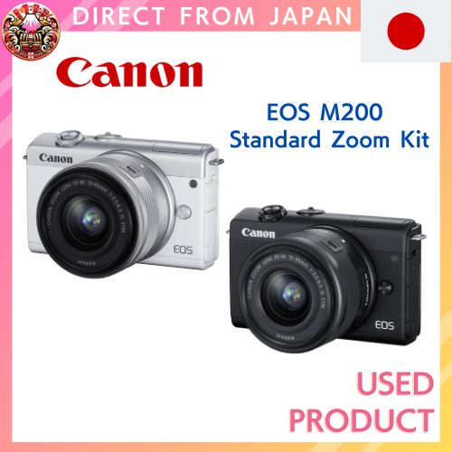 【Used】Canon Mirrorless SLR Camera EOS M200 Standard Zoom Kit White ...