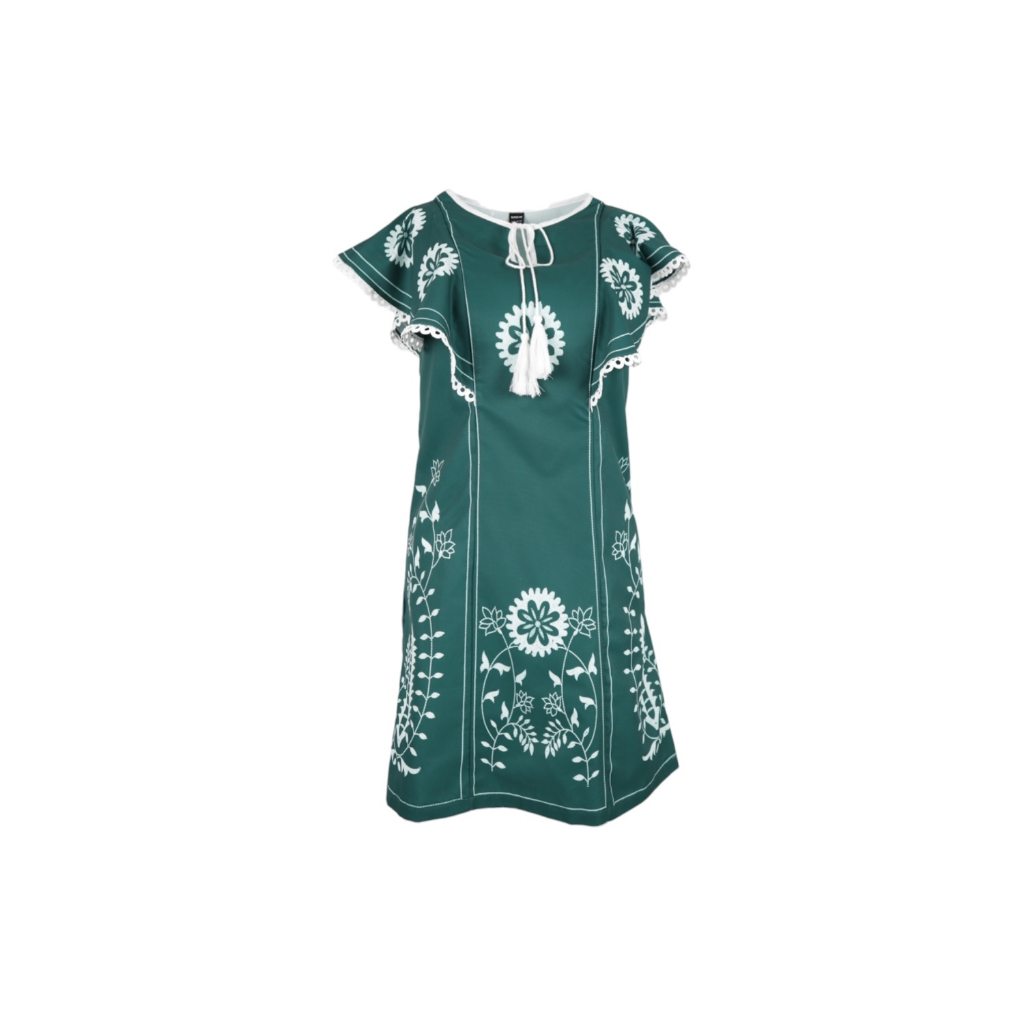 SHEIN-เดรสลำลองดีเทลเชือกผูก-สีเขียว-A009-10 | Shopee Thailand