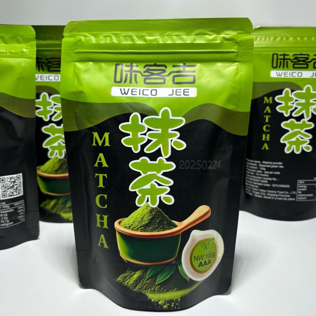 ผงชาเขียวมัทฉะ Weico jee เกรดAAA เครื่องดื่มผงชาเขียว อบขนมเค้ก 100g ...