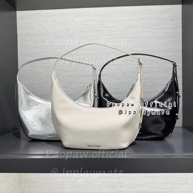 กระเป๋าสะพายข้าง Charles & keith รุ่น Bryna Curved Hobo Bag : CK2 ...