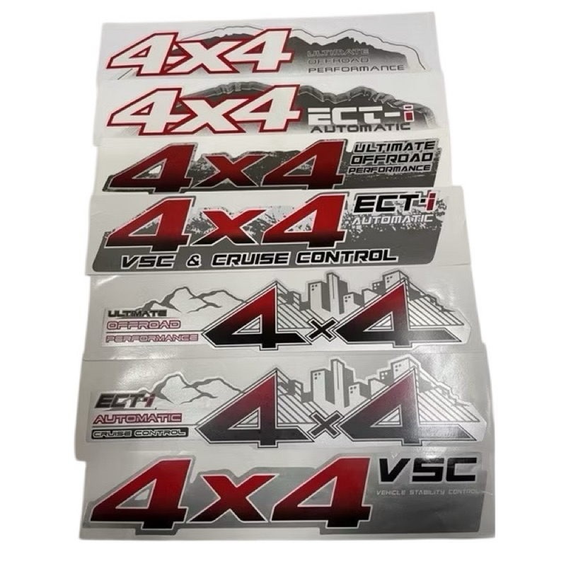 สติ๊กเกอร์ สกรีน 4x4 สำหรับ ติดข้าง ท้าย รถ กระบะ TOYOTA VIGO ETCi ...