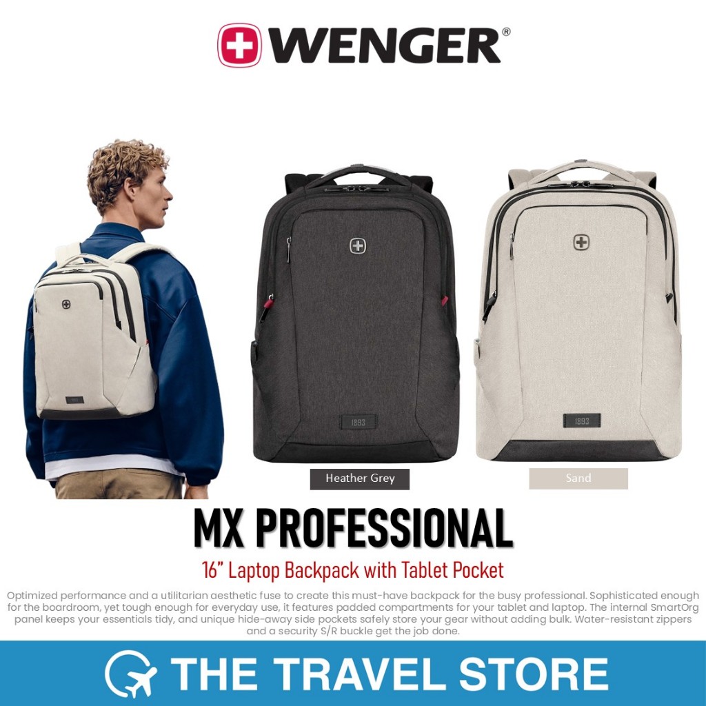 WENGER MX Professional 16” Laptop Backpack with Tablet Pocket กระเป๋าเป้สำหรับคอมพิวเตอร์ ...