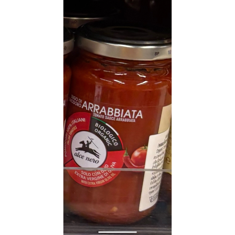 ct Alce nero arrabbiata organic 100% italian pasta sauce 200g. ซอสพาสต ...