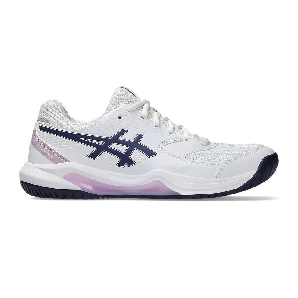 Asics รองเท้าเทนนิสผู้หญิง Gel-Dedicate 8 | White/Indigo Fog ( 1042A237-104 ) | Shopee Thailand