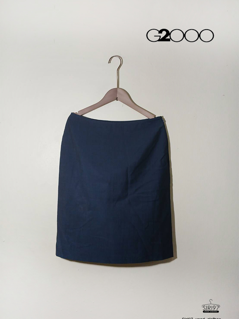 กระโปรงทำงาน G2000 สีกรมท่า มีซับ สภาพ80% วัดจริงขนาดรอบเอว30หน้ายาว22หลังยาว21.5 สะโพก38ปลาย ...