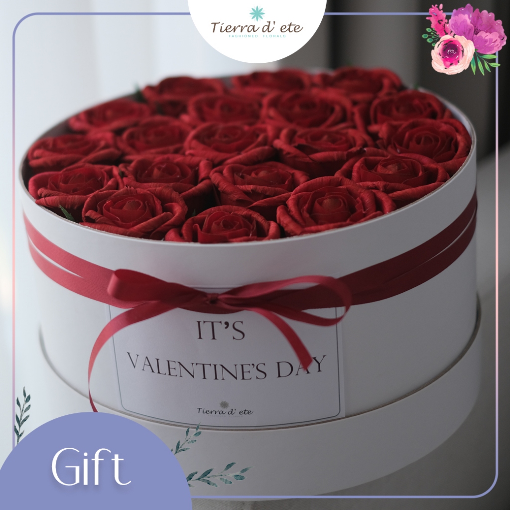 Tierra Rose Box กล่องกุหลาบแดง กล่องดอกไม้ | Shopee Thailand