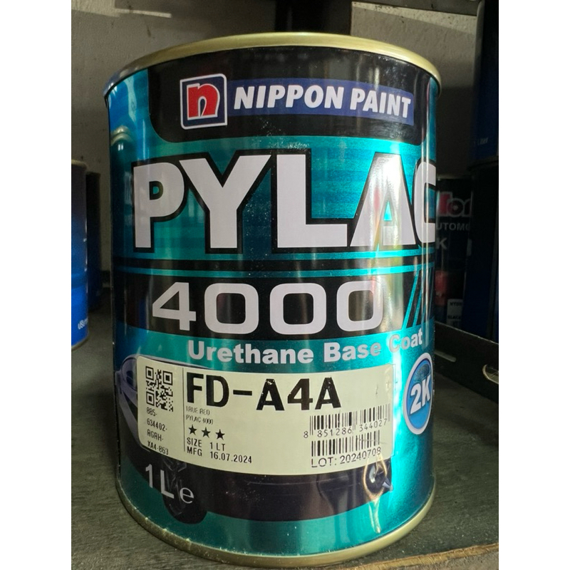 สีไพแลค สีไพแลค 4000 2K สีแห้งช้า สีพ่นรถยนต์ สีเบอร์ FD-A4A สีแดง (ขนาด 1 ลิตร) | Shopee Thailand