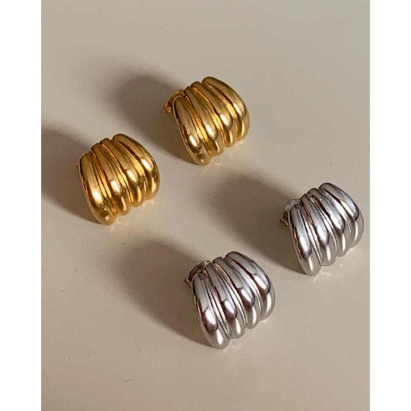 ต่างหูสเตนเลส HER OBJECTIVE_HER RILEY EARRINGS | Shopee Thailand