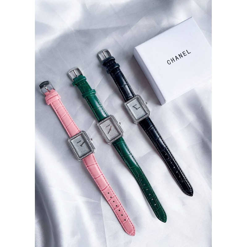 นาฬิกา CH_N_L สายหนัง หน้าเพชร หรูหรา 1:1 | Shopee Thailand