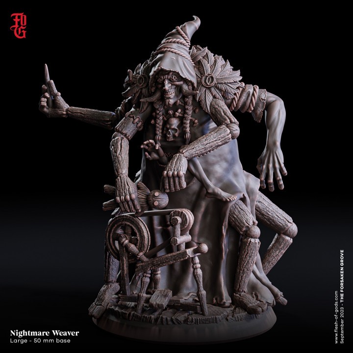 DnD Monster I Nightmare Weaver Iโมเดลบอร์ดเกม (งานเรซิ่นยังไม่ลงสี) ฐาน ...