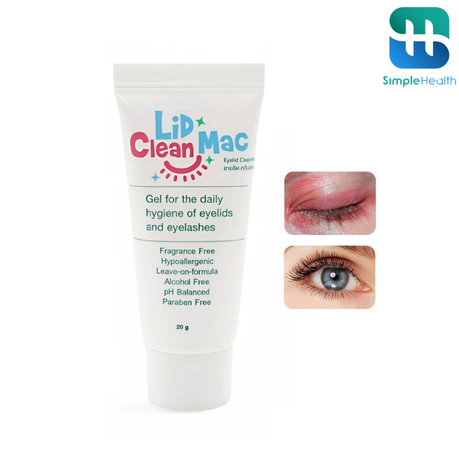 Simple Health เจลทำความสะอาดเปลือกตา ที่ทำความสะอาด Lid Clean Mac 20 ...