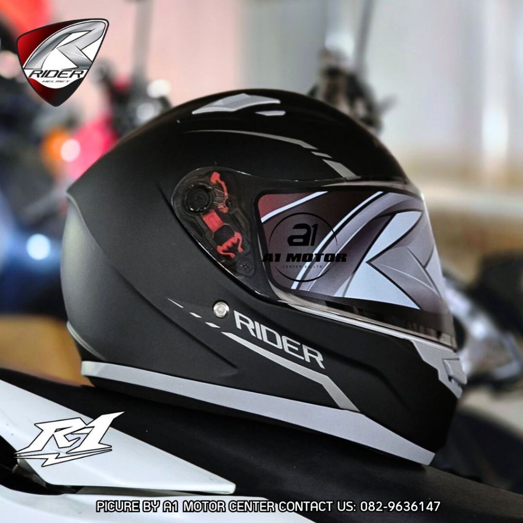 หมวกกันน็อคเต็มใบ Rider รุ่น R1N โมเดลใหม่ 2025 นวมด้านในถอดซักได้ ไซส์ ...