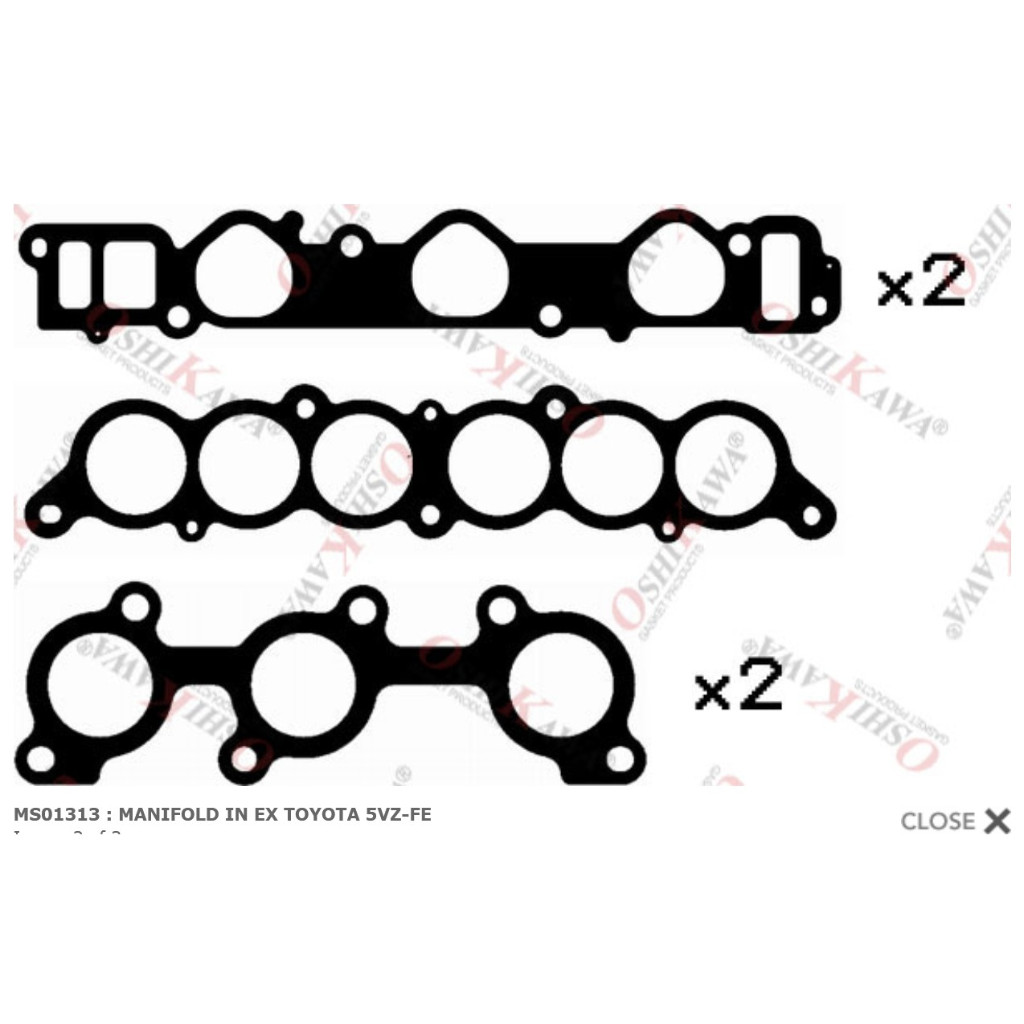 ปะเก็นไอดี ไอเสีย TOYOTA PRADO 5VZ-FE เครื่อง 3400 Intake Gasket ...
