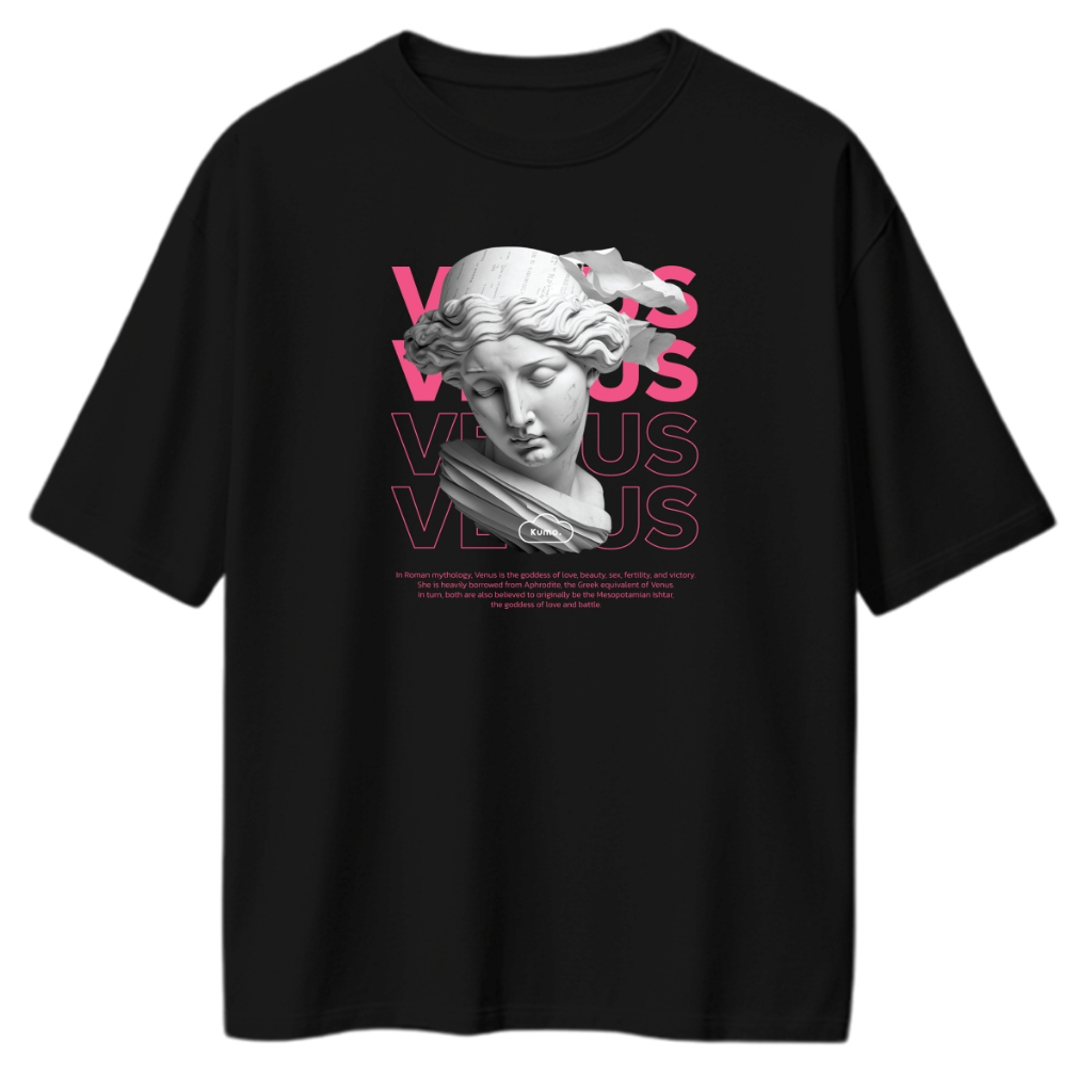 Kumo เสื้อยืด oversized unisex Collection Greek God ลาย "Venus" ผ้าคอต ...