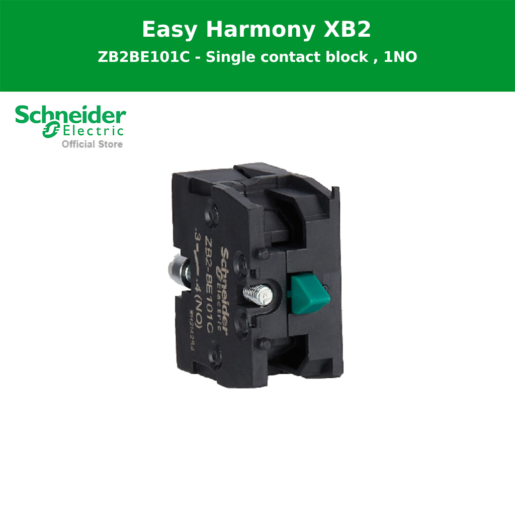 Schneider Electric Easy Harmony XB2 Contact block NO - ZB2BE101C ...