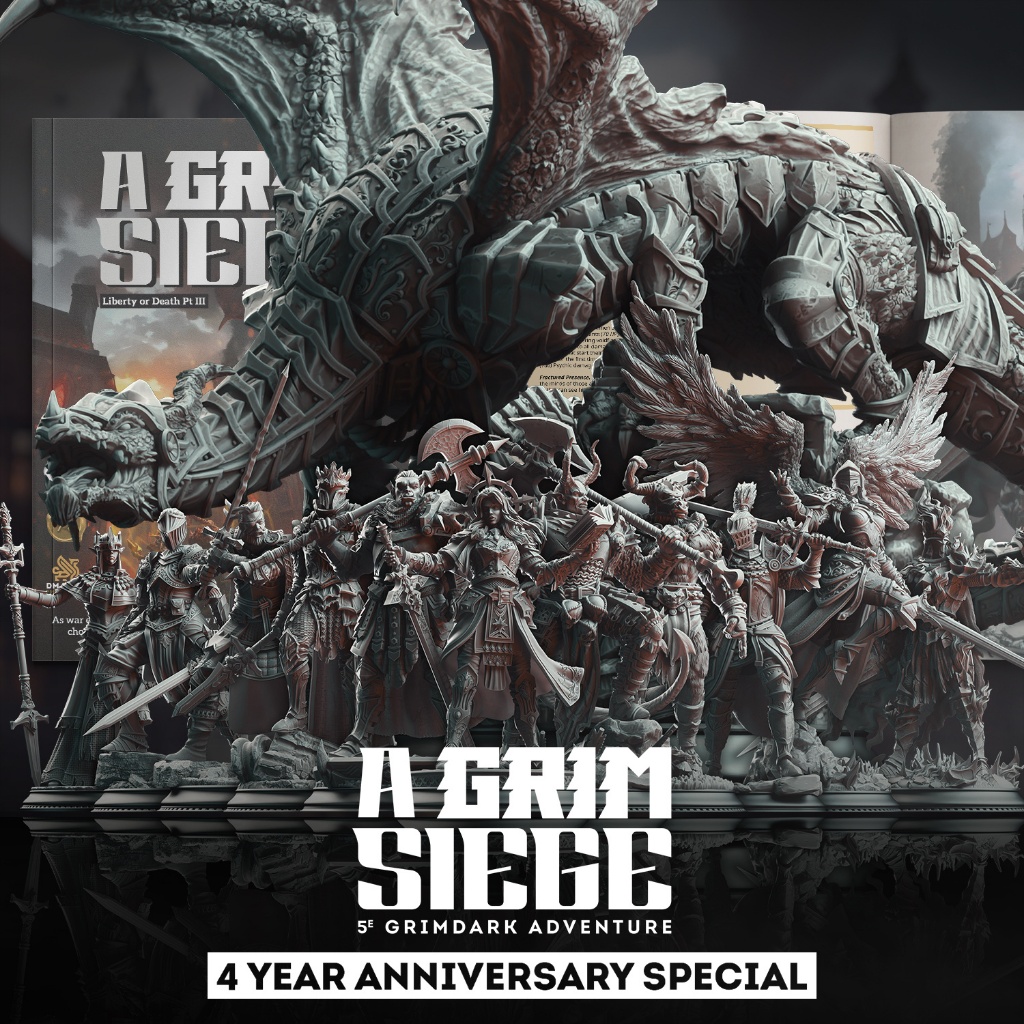 DnD Miniature I A Grim Siege Iโมเดลบอร์ดเกม (งานเรซิ่นยังไม่ลงสี) ฐาน 1 ...