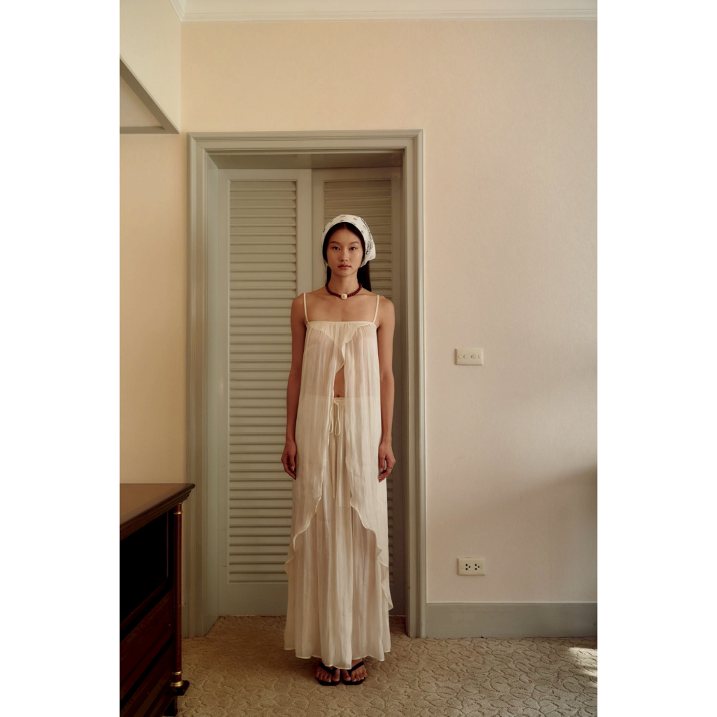 Allur Quarter Chia Coast pants กางเกงผ้าไหมขายาว | Shopee Thailand