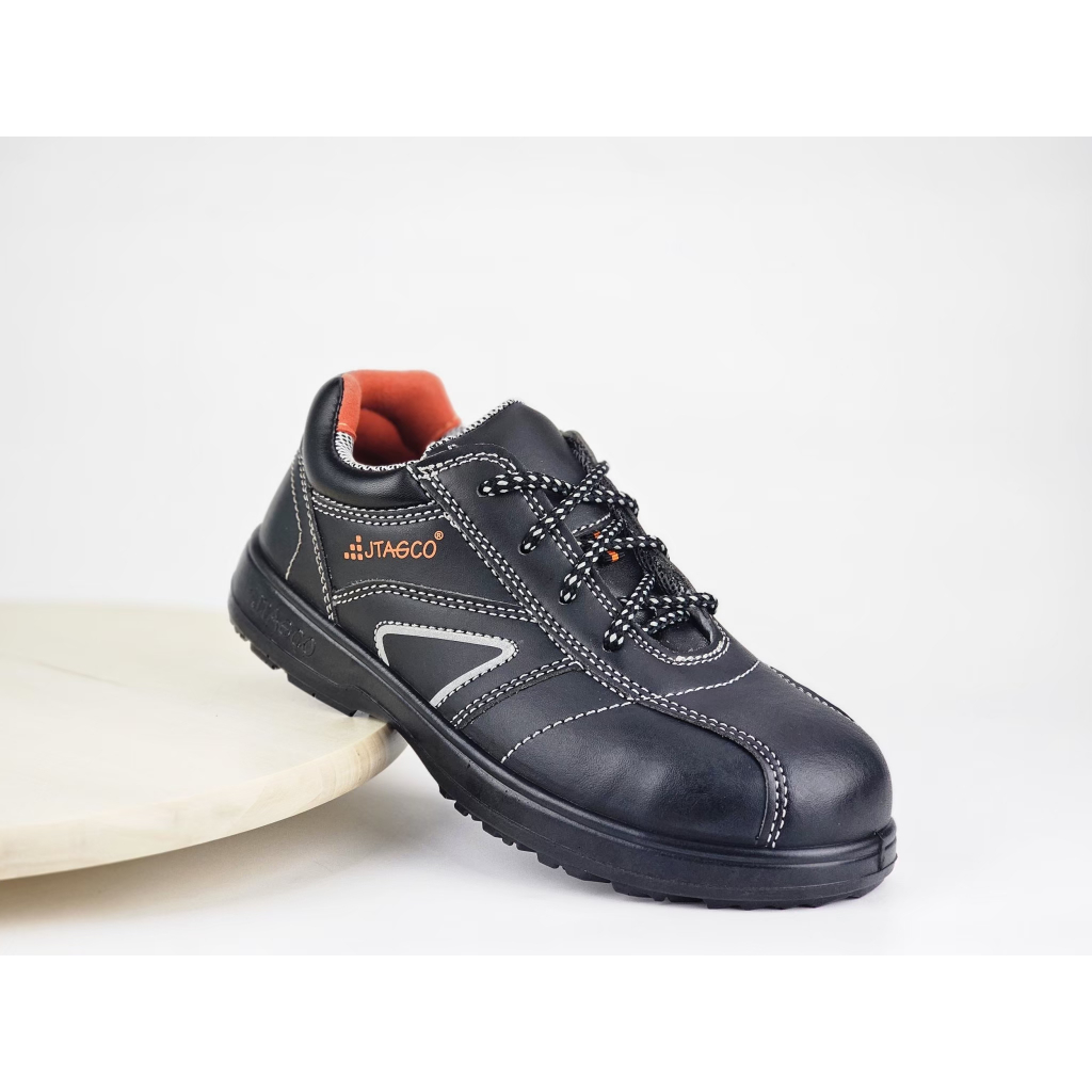 JTAGCO รองเท้านิรภัย รองเท้าเซฟตี้ รุ่น JJ27 หุ้มส้น หัวเหล็ก พื้น PU ระบบหล่อติด | Shopee Thailand