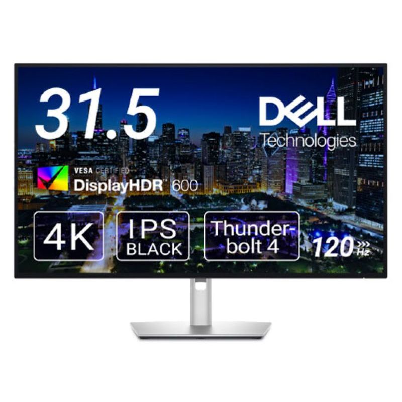 Dell UltraSharp U3225QE 32" 4K Thunderbolt4 Hub Monitor, 99% DCI-P3, Black IPS Panel, 120Hz ...