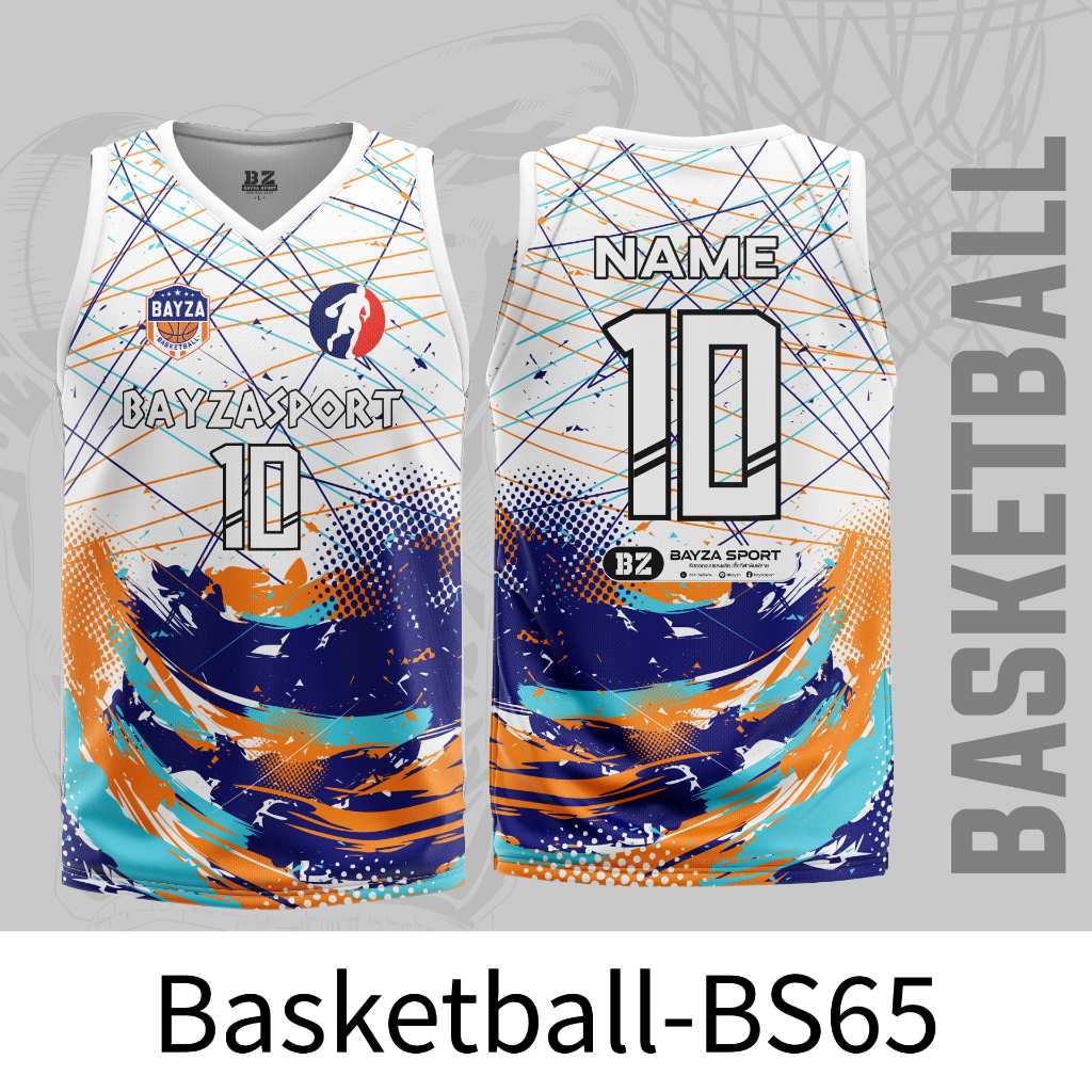 BAYZA เสื้อบาส เสื้อบาสเก็ตบอล เปลี่ยนชื่อ+เปลี่ยนเบอร์ฟรี BS65 | Shopee Thailand