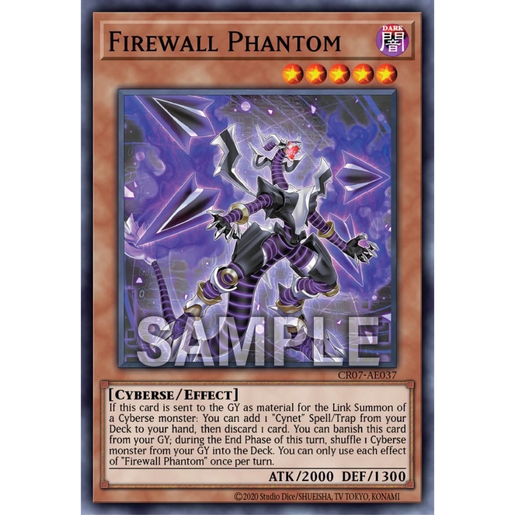 Yugioh Asia-Eng [CR07-AE037] Firewall Phantom (Common) การ์ดยูกิแท้ถูก ...