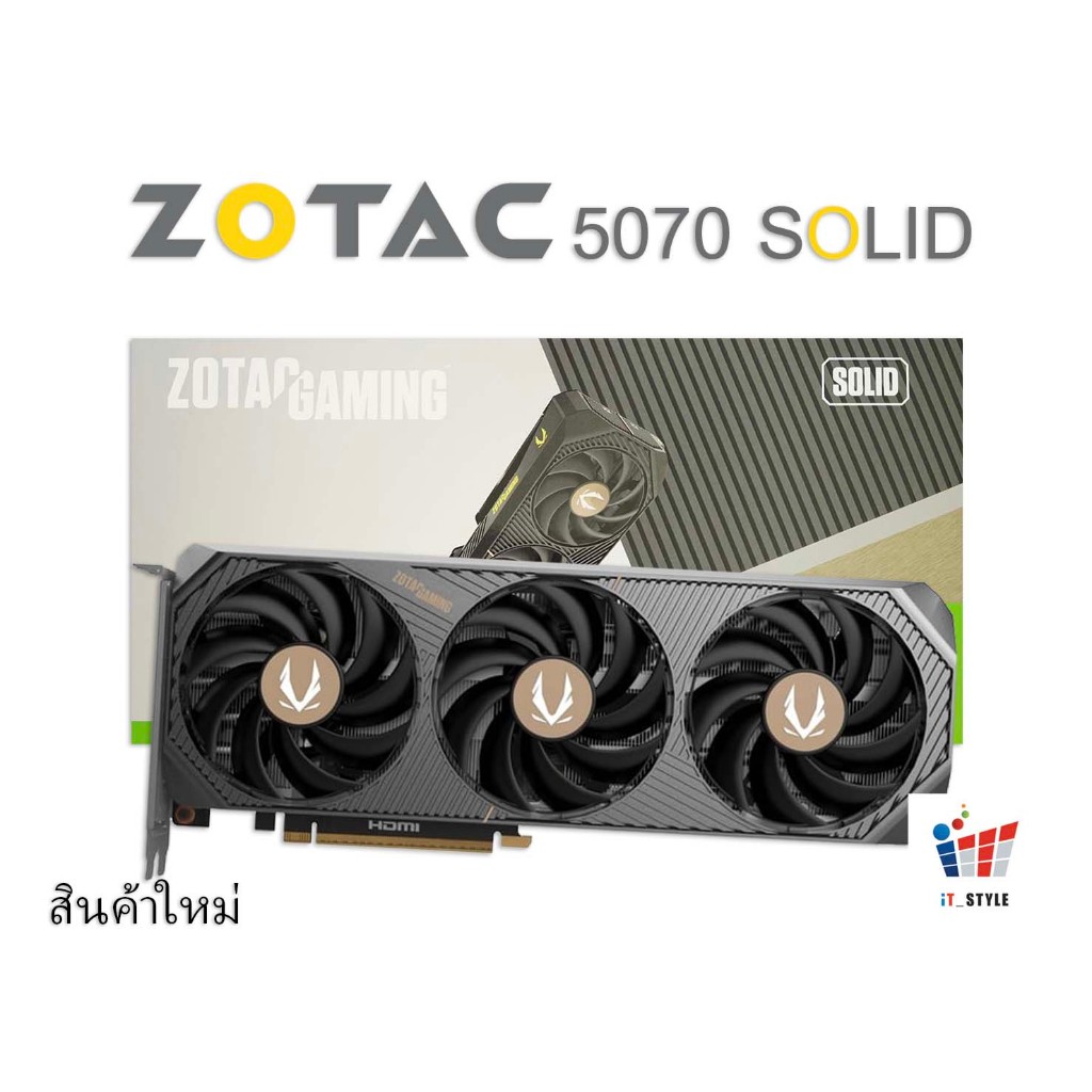 VGA (การ์ดจอ) ZOTAC GAMING GEFORCE RTX 5070 12G SOLID ประกันศูนย์ไทย ...