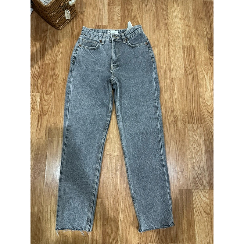 Zara eur 34 กางเกงยีนส์ขายาว | Shopee Thailand