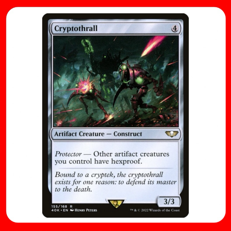 [MTG] Cryptothrall [40K] [ARTIFACT] [RARE] [NORMAL] [ENG] (การ์ดเมจิค ...
