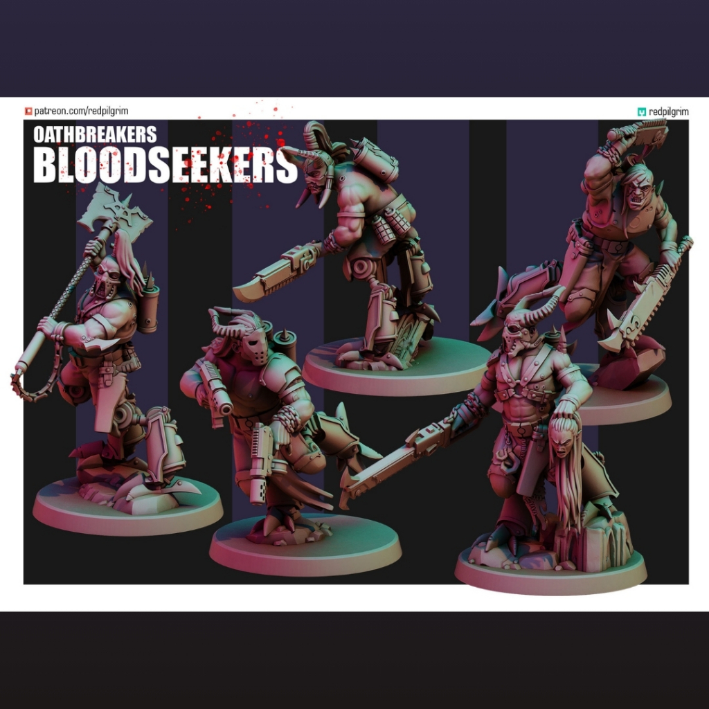 Oathbreakers Bloodseekers - Oathbreakers - Humanoid Human / 32mm scale ...
