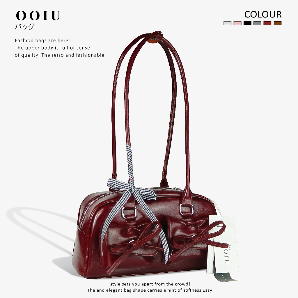 OOIU bag กระเป๋าหนังพียู ทรง Chubby bag รุ่นสายจิ๋ว OOIU | Shopee Thailand