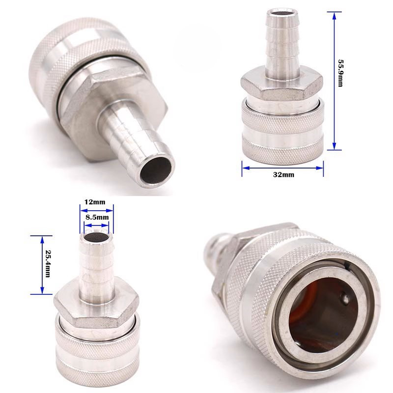 Homebrew Brewing Quick Disconnect 1/2" Stainless Steel 304 Beer Fitting ...