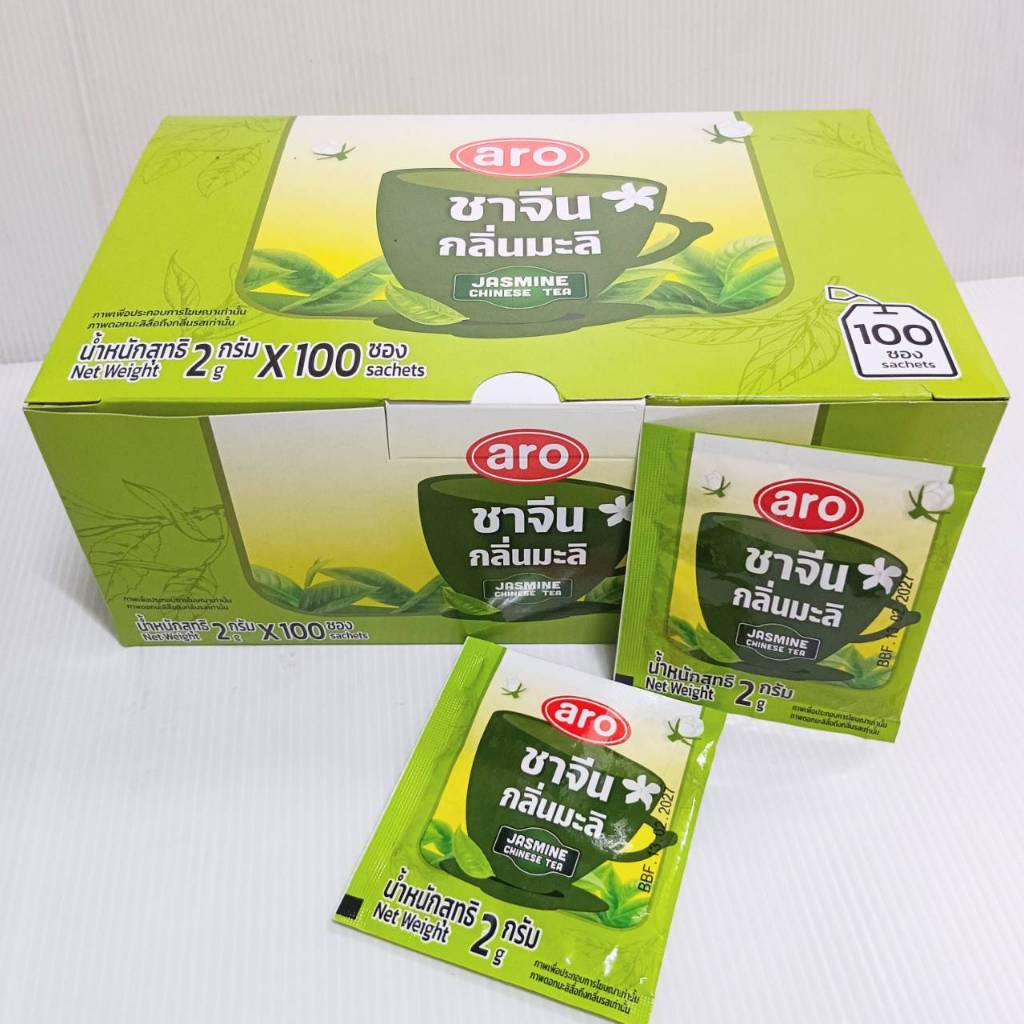 ชาจีนกลิ่นมะลิ aro ชนิดซอง ขนาด 2 กรัม 100 ซอง Jasmine Chinese aro Tea ...