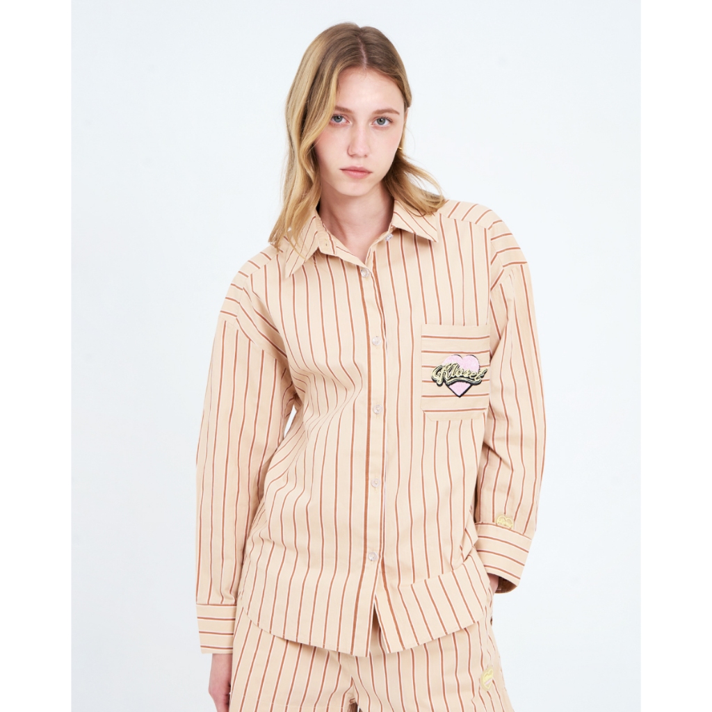 Kloset College Striped Shirt LS2-24-T006-C เสื้อโปโลดีไซน์ varsity ...