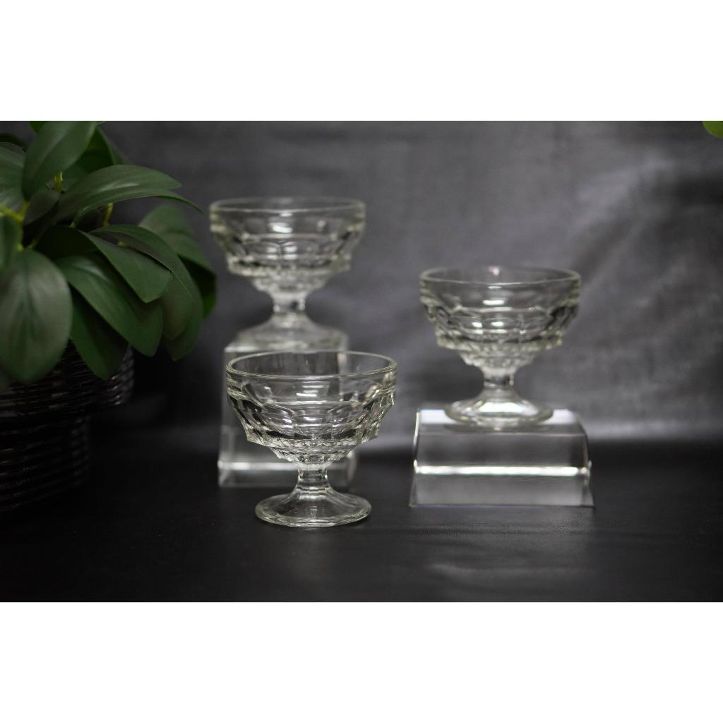Vintage 1950's David Jacobean Glass Sundae Dishes (set of 3) /แก้ว ...