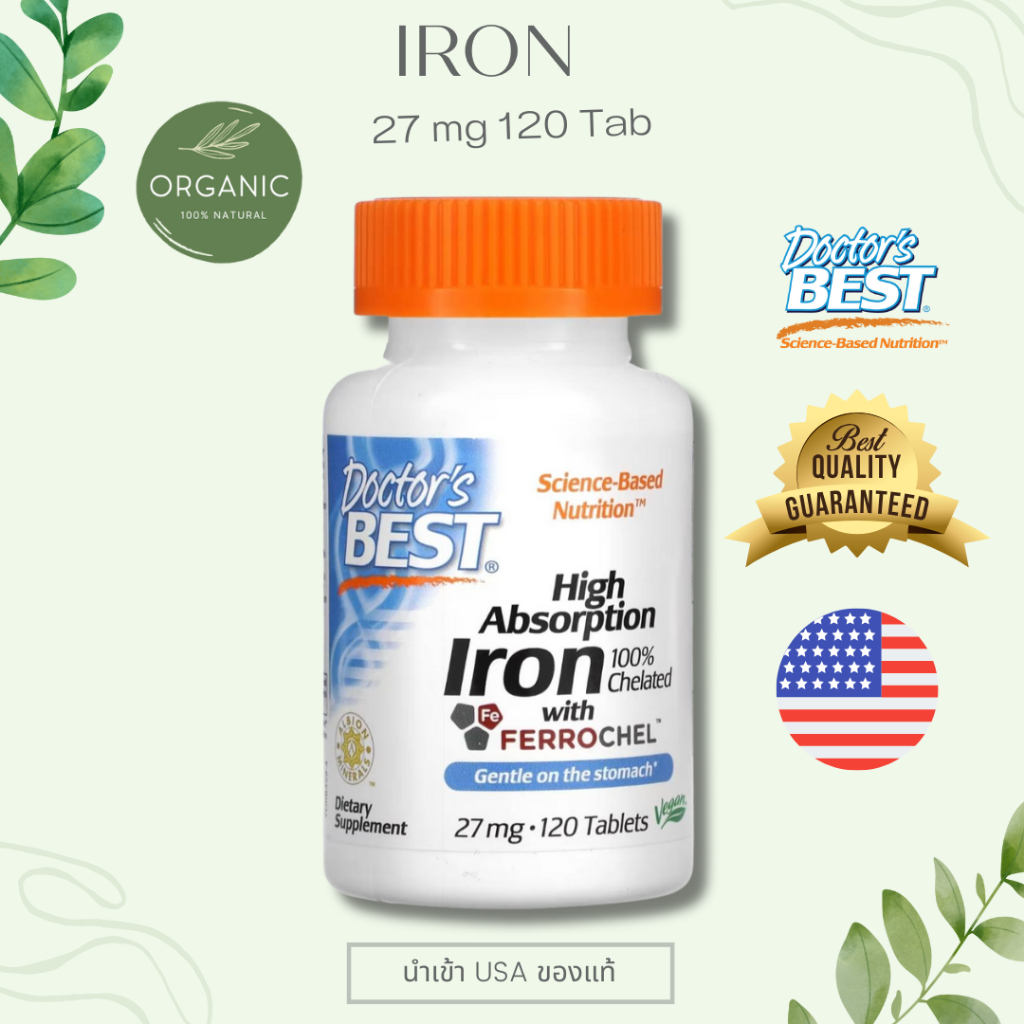 [พร้อมจัดส่ง] Doctor Best Iron 27 mg เสริมธาตุเหล็กที่จำเป็น เหมาะกับ ...