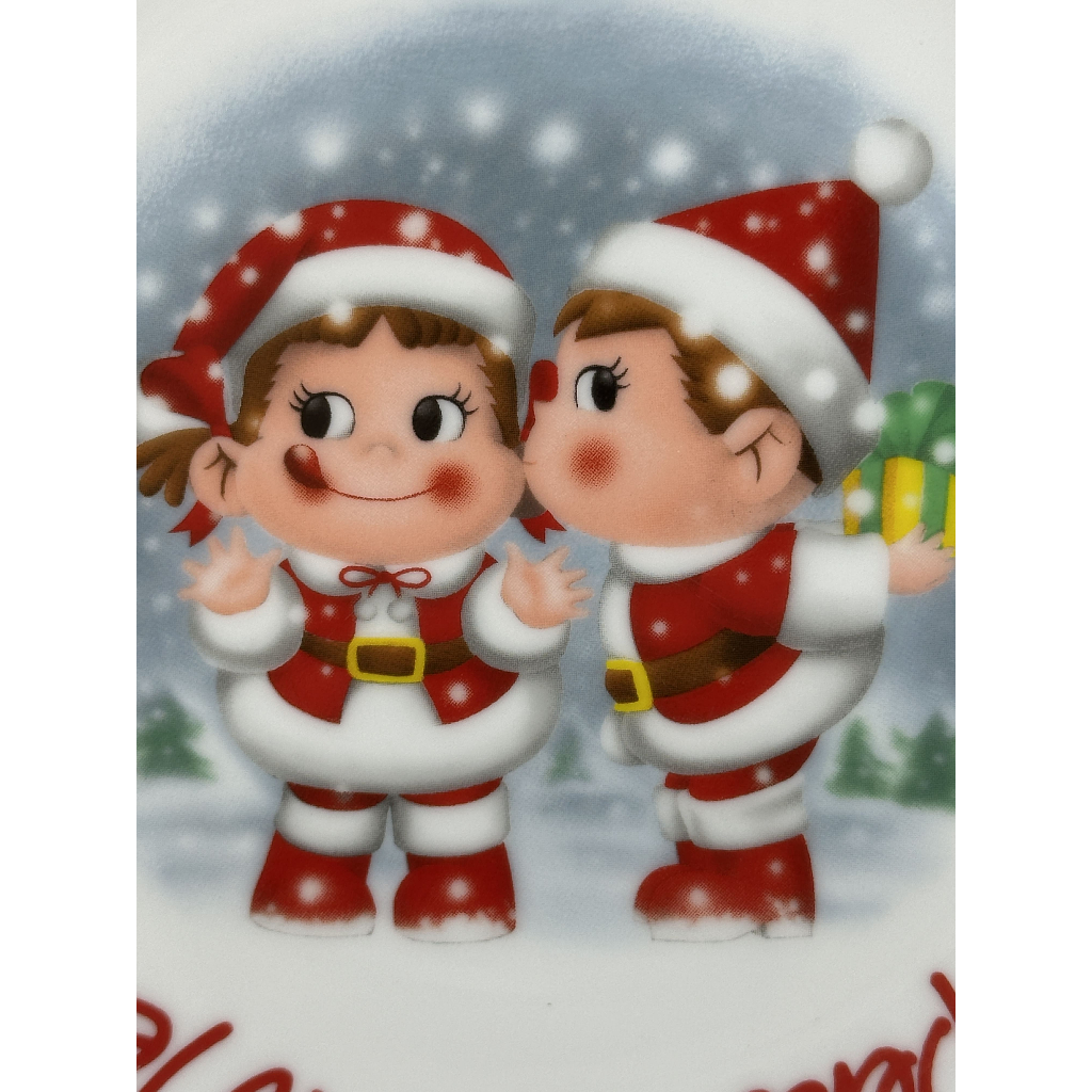 จานเปโกะ Peko Chan Merry Christmas 1998 มาพร้อมขาตั้ง มือสองสภาพสวย คม ...