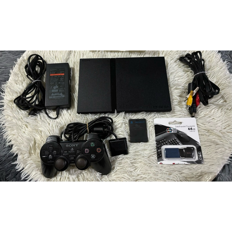 PS2 memboot slim มือสอง รุ่น 70006 พร้อมจอย+เมมบูส64gb+สายครบ[พร้อมเล่น ...