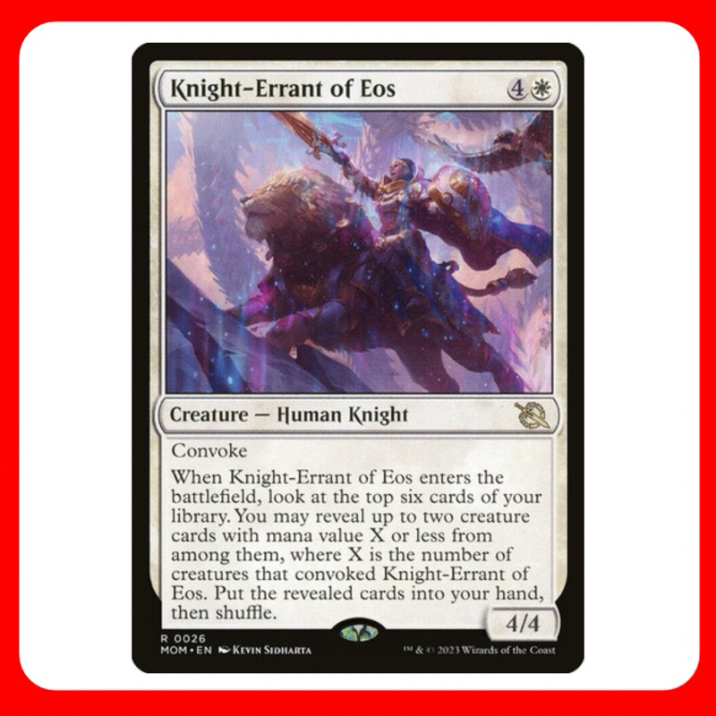 [MTG] Knight-Errant of Eos [MOM] [WHITE] [RARE] [NORMAL] [ENG] (การ์ดเม ...