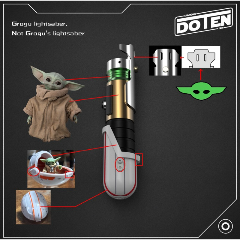 LGT SABERSTUDIO XNeopixel ,Profile 2.2 Grogu baby yoda LightSaber STAR ...