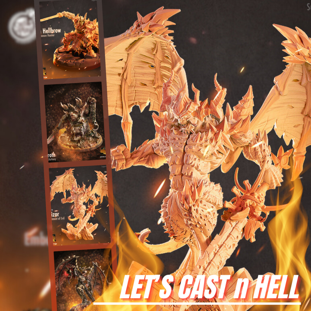 Let's Cast n Hell - โมเดลสำหรับ DnD miniature,[Made to order ส่งพัสดุ ...