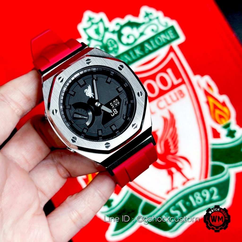 G-Shock custom Liverpool Casioak Red Rubber Strap | Shopee Thailand