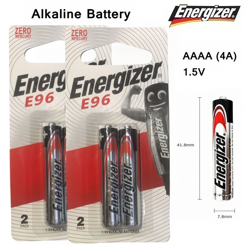 ถ่าน Energizer E96 Alkaline ขนาด AAAA 1.5V แบตเตอรี่อัลคาไลน์ ( 1 แพค 2 ...