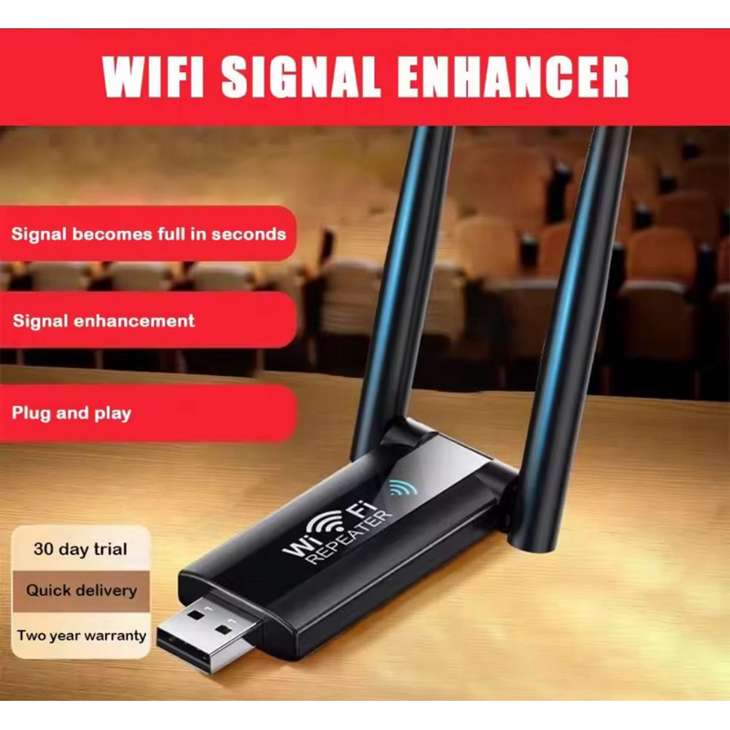 1PC USB Wifi Repeater สัญญาณ Wi-Fi Booster 2.4G Wireless Extender อะแดป ...