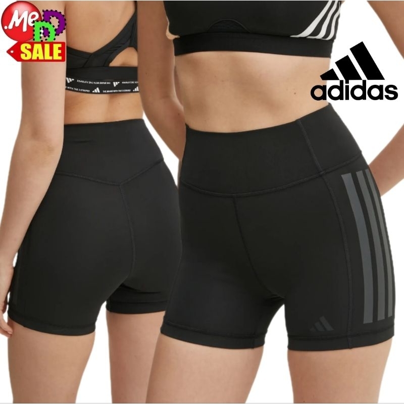 Adidas - ใหม่ กางเกงรัดรูปขาสั้นเอวสูง ใส่ออกกำลังกาย แต่งสกีน3แถบ ...